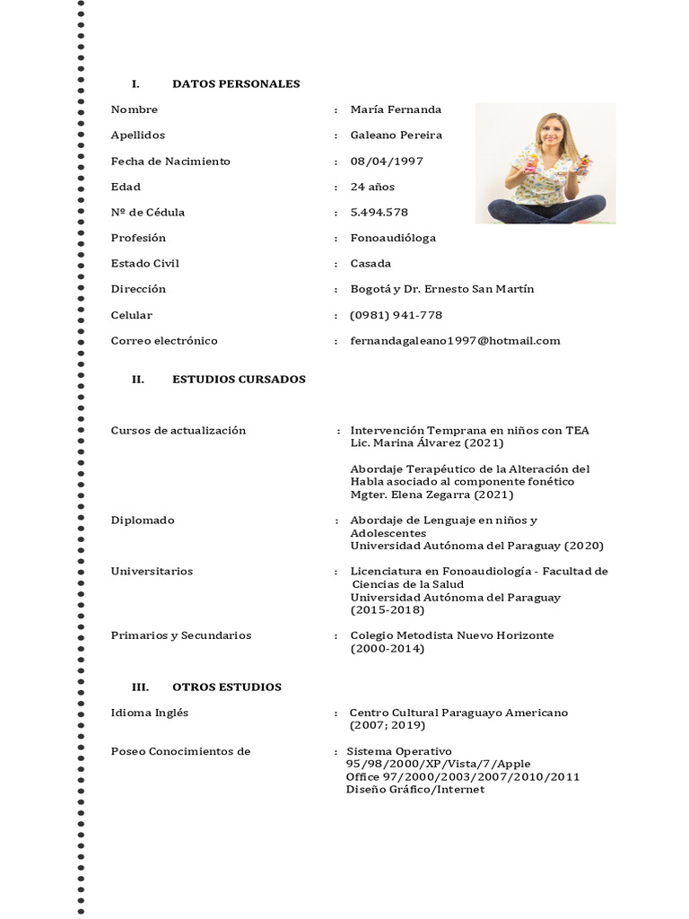 CV Fernanda Galeano 2022 | PDF