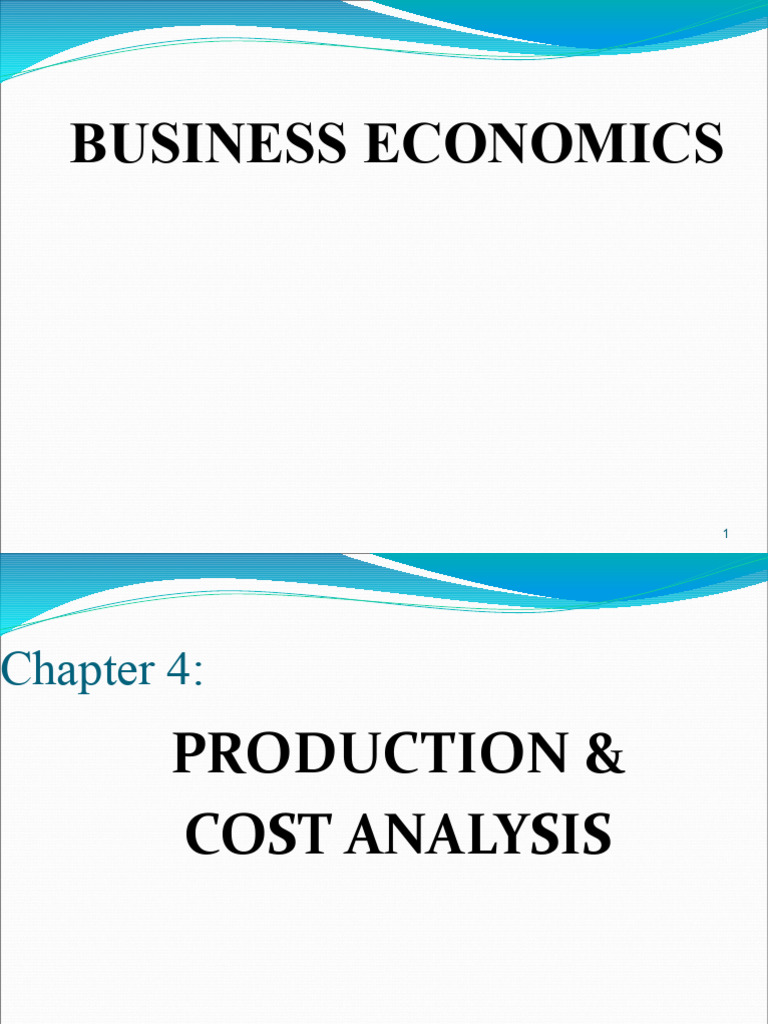 Slide 4. Production and Cost Analysis | PDF | Economies Of Scale ...