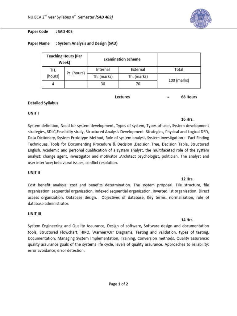403 System Analysis & Design | PDF | Software Engineering | Computer ... 403 System Analysis & Design | PDF | Software Engineering | Computer ...