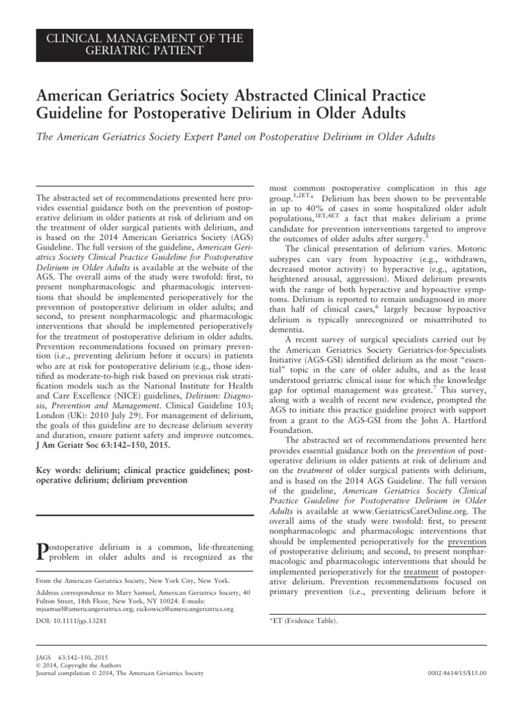 J American Geriatrics Society - 2014 - American Geriatrics Society ...