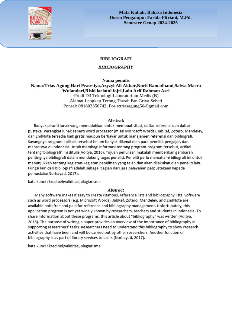 Template Tugas Menulis Artikrl Terbaru-1 | PDF