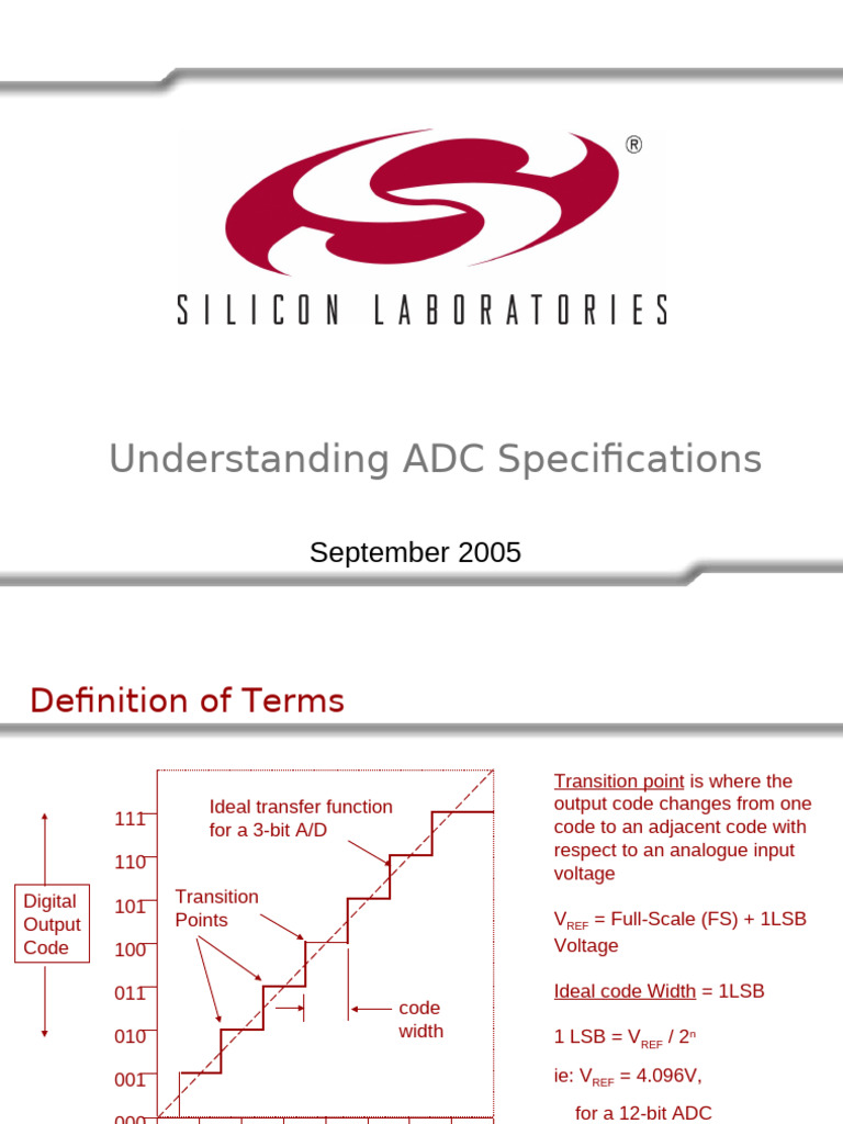 Understanding ADC Specifications2 | PDF | Analog To Digital Converter ...