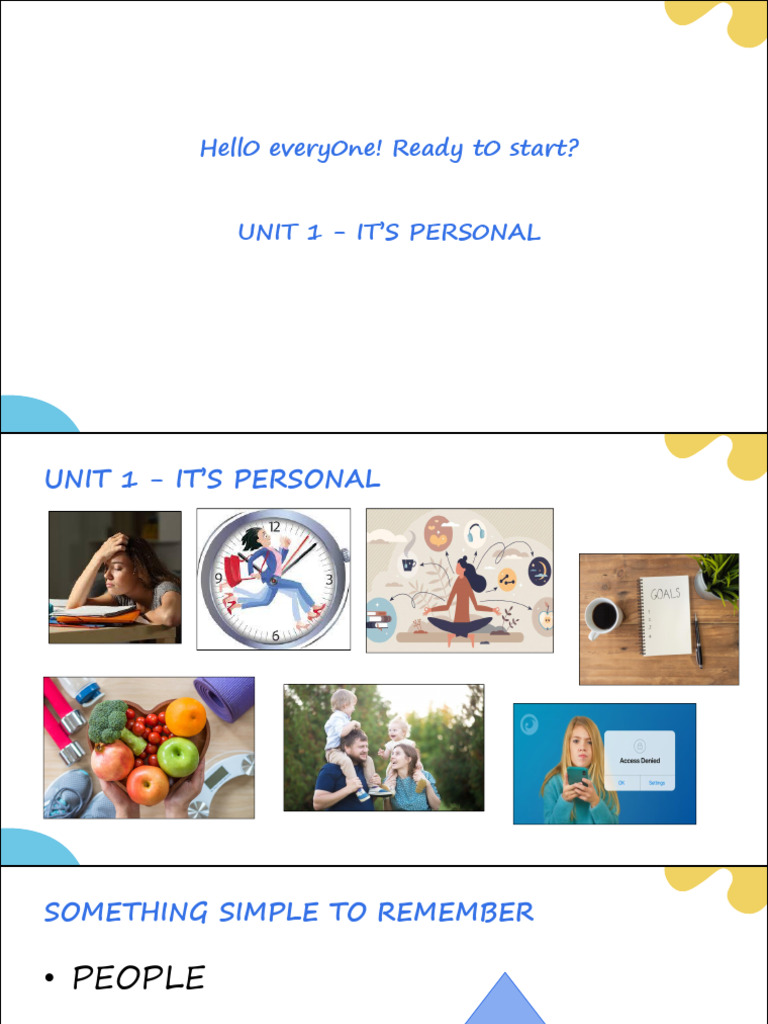 Unit 1 It's Personal | PDF | Social Psychology