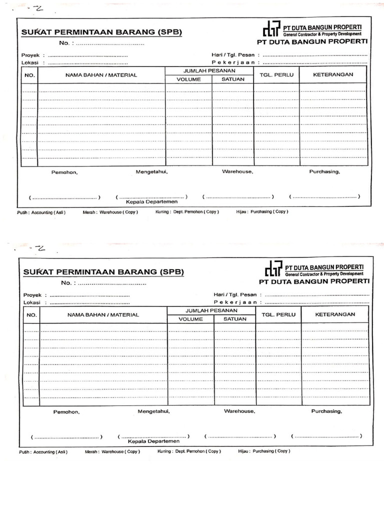 Nota PT Duta Bangun Proferti | PDF