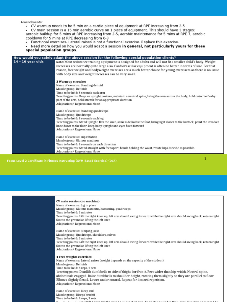 Fitness Training Program Plan 1 | PDF | Limbs (Anatomy) | Weight Training