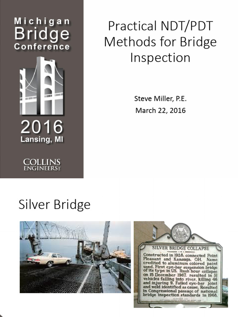 Bridge Inspection Techniques | PDF | Ultrasound | Nondestructive Testing