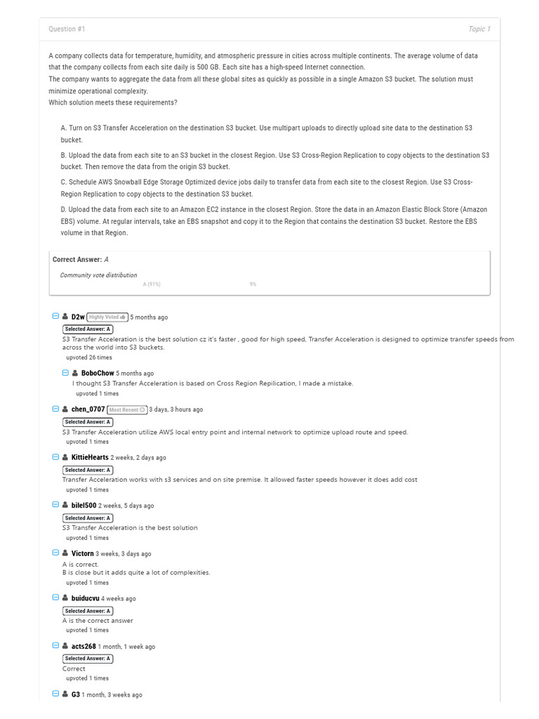 第一部、Aws Saa c03 623题 英文新 | PDF | Amazon Web Services | Information ...