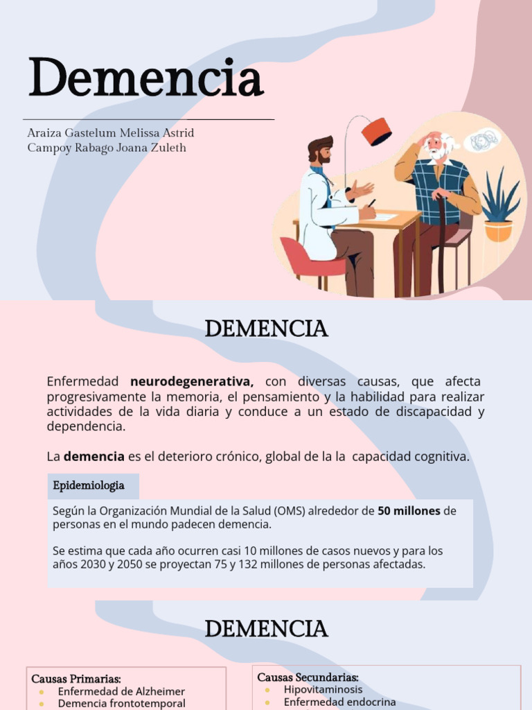 Demencia Neurología Pdf Demencia Enfermedad De Alzheimer