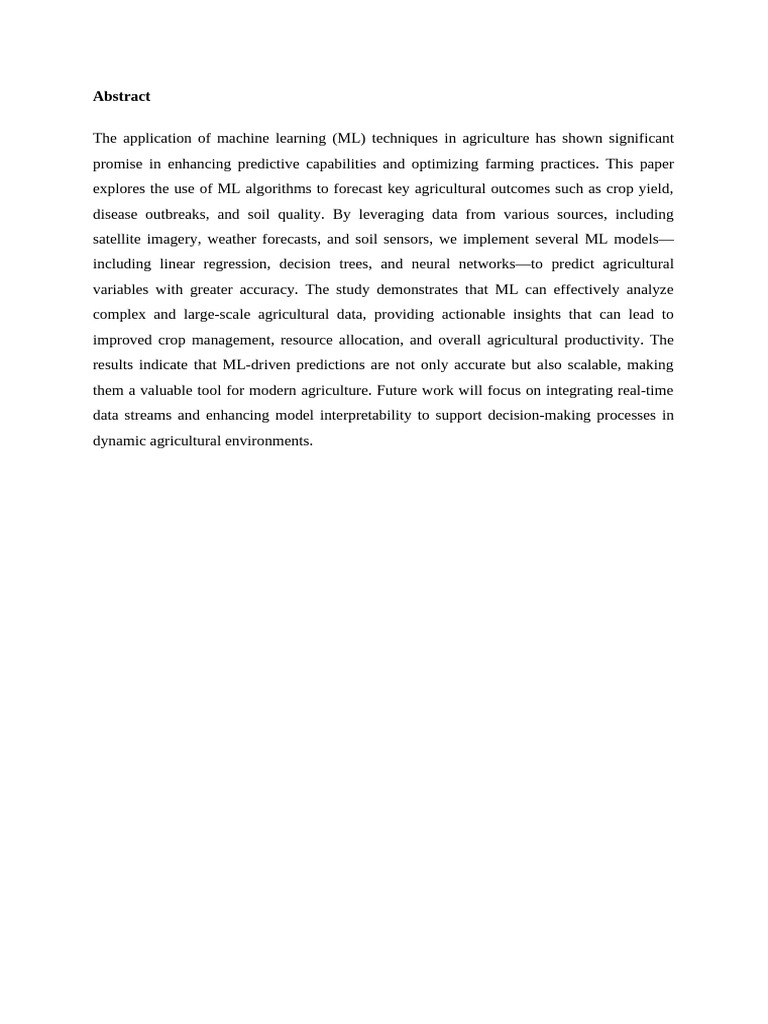 Agriculture Prediction Using Machine Learning 11.08 | PDF | Machine ...