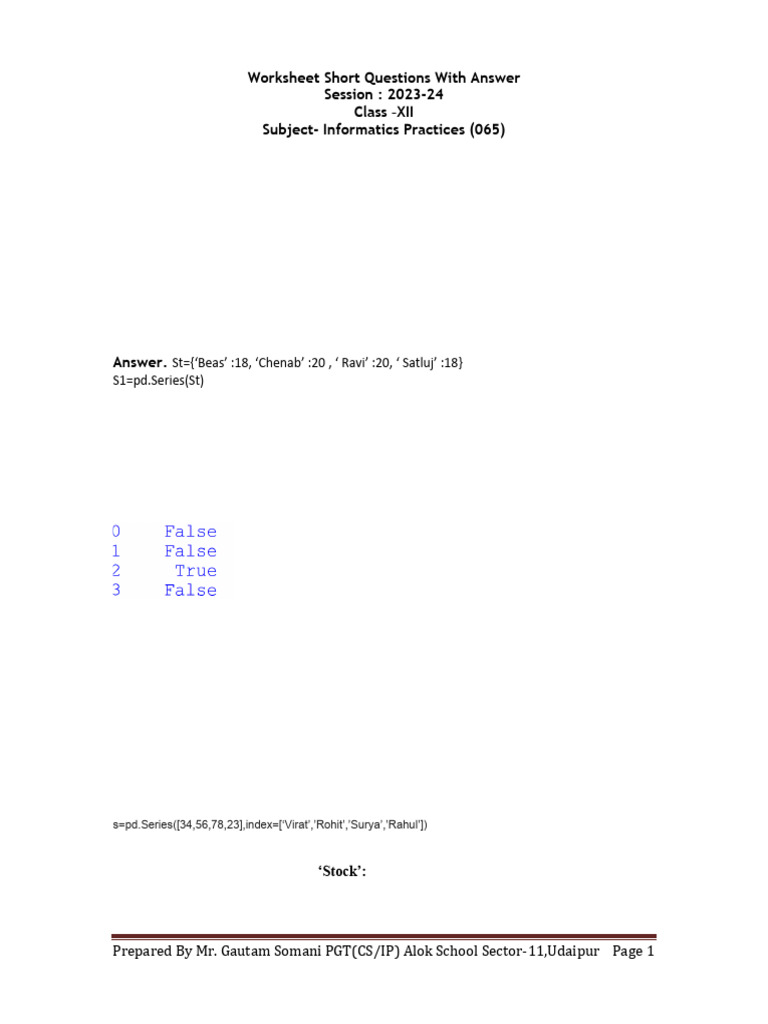 Question Bank Class XII IP 065 Short Question Answer | PDF | World Wide ...