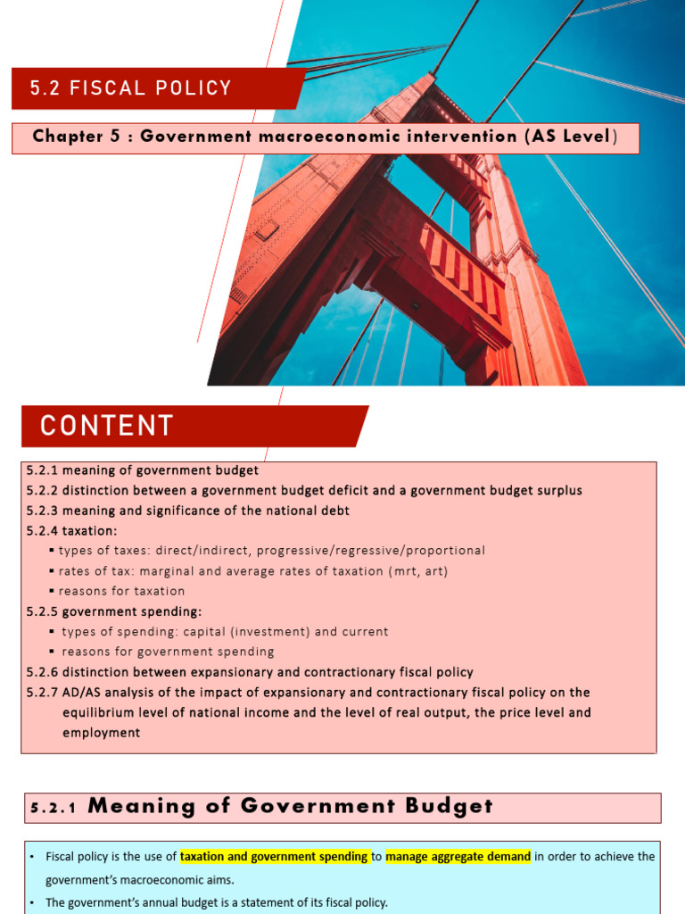 Fiscal Policy | PDF | Government Budget Balance | Taxes