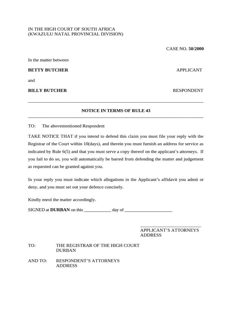 Divorce Notices | PDF | Discovery (Law) | Common Law