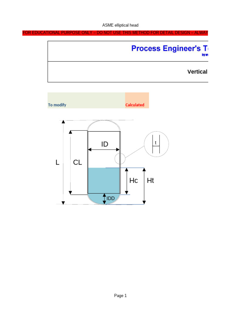 Vertical Tank Volume Calculator | PDF | Volume | Sphere