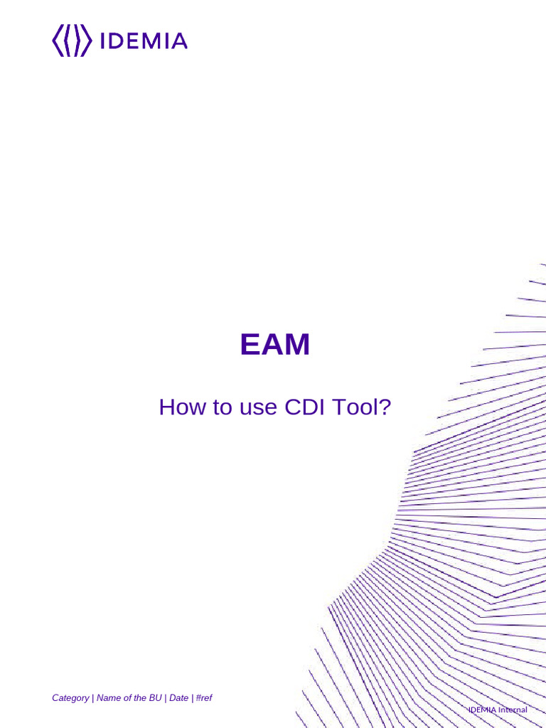 EAM-User Guide-01-How To Use CDI Tool | PDF | Menu | Software