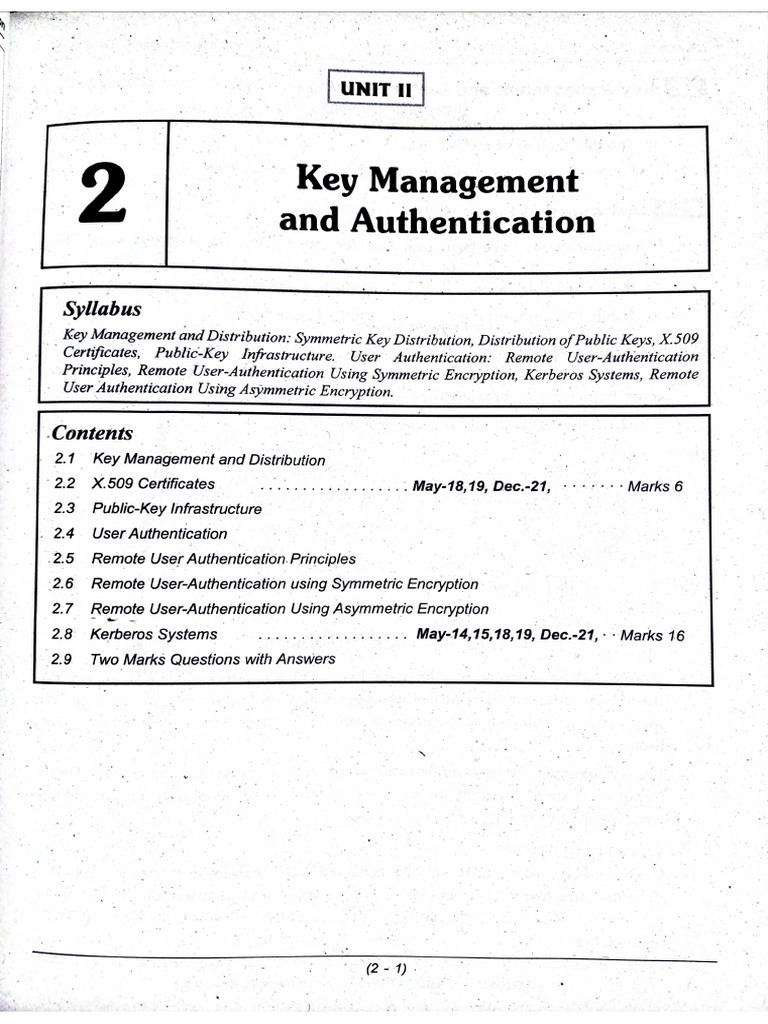 Network Security Unit-2 | PDF