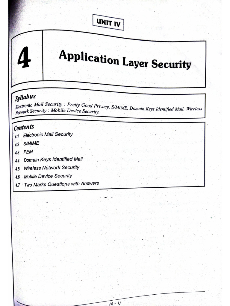 Network Security Unit-4 | PDF