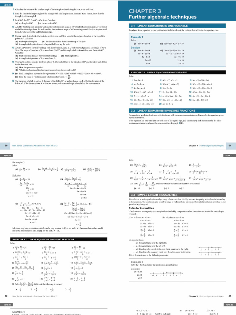 Ch 3 Adv Further Algebraic Techniques | PDF