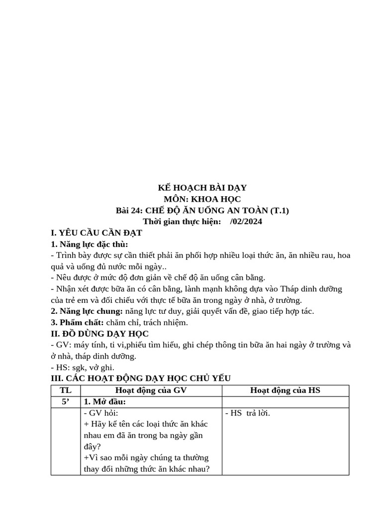 KHBH ĐẠO ĐỨC + KHOA HỌC T 23 MỚI | PDF