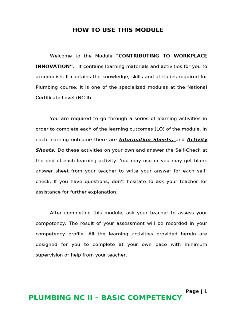 Basic 5-CBLM | PDF | Innovation | Learning
