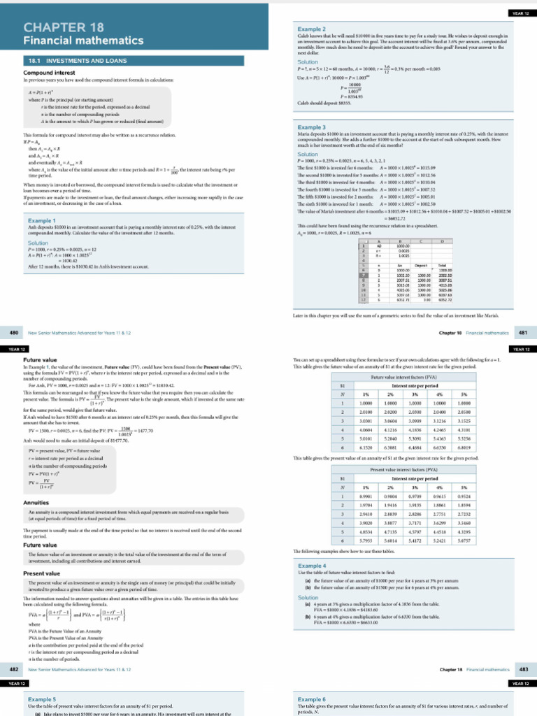 CH 18 Adv Financial Maths | PDF