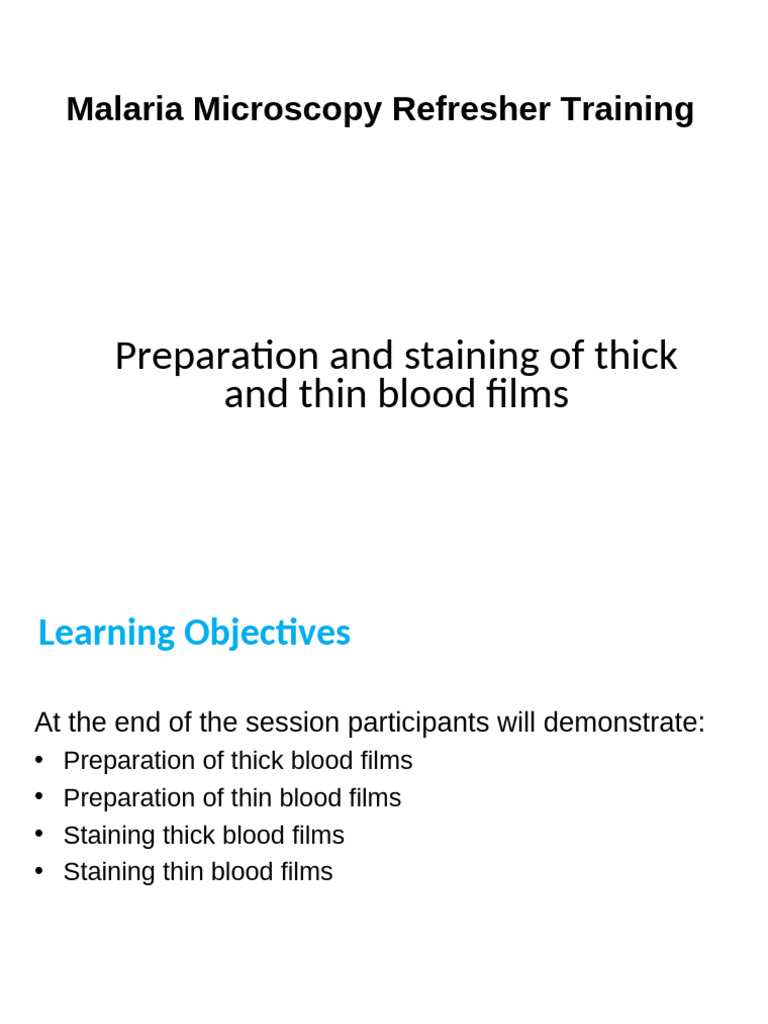 Blood Film Preparation and Staining Guide | PDF | Medical Specialties