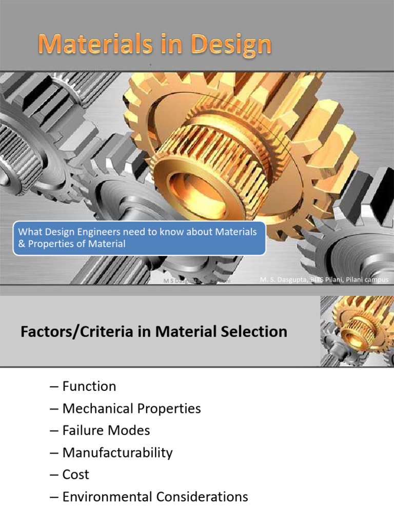 2 Materials in Design | PDF | Fracture | Young's Modulus