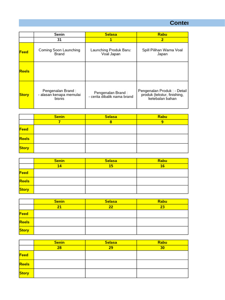 Konten Planner | PDF