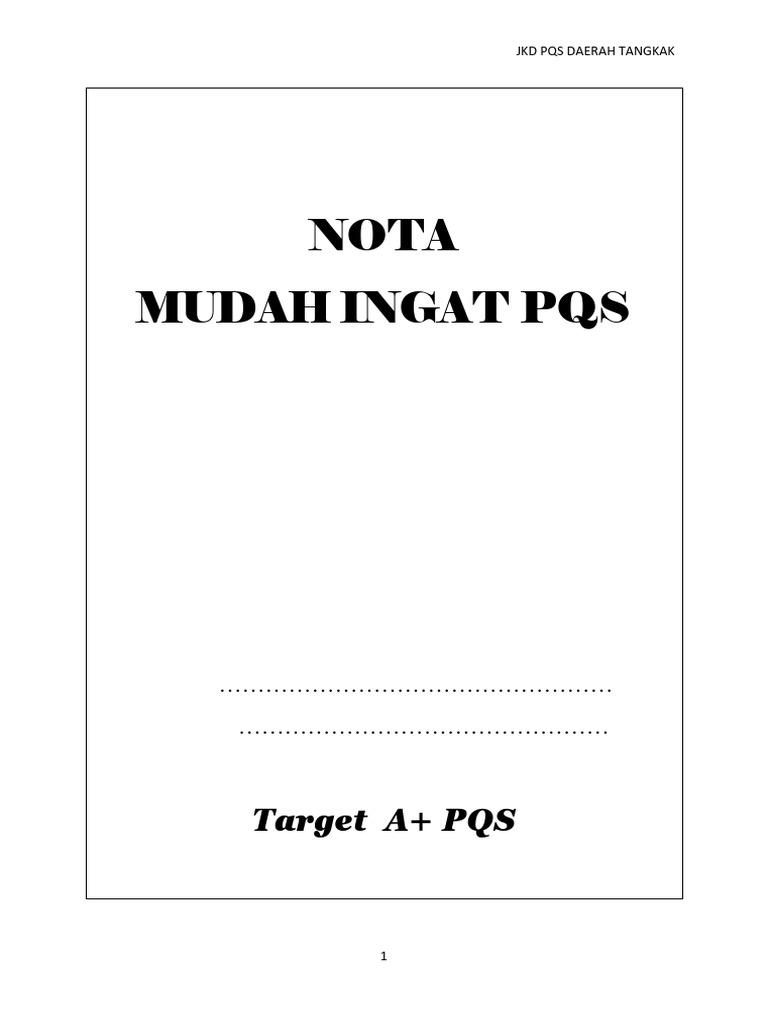 Nota Mudah Ingat SPM 2024 | PDF