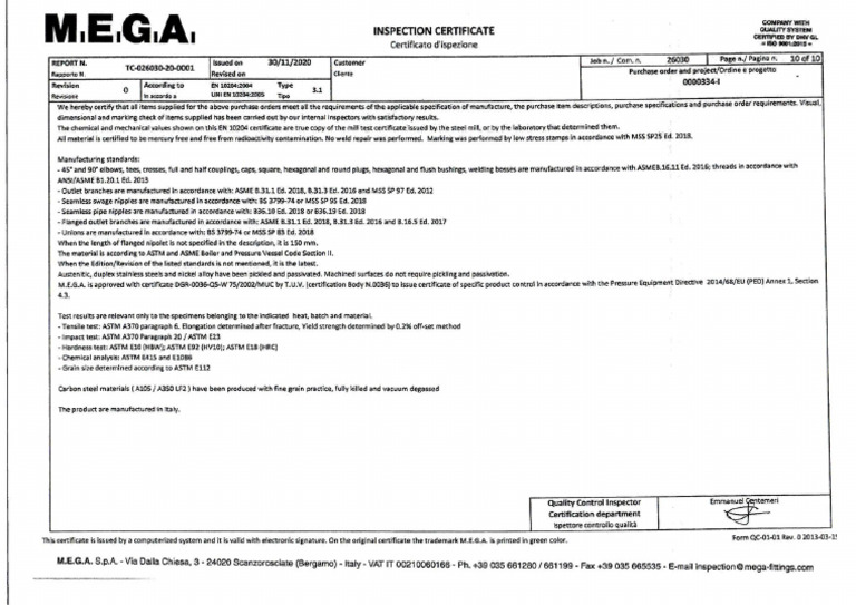 CERT A370 Mega Ok | PDF