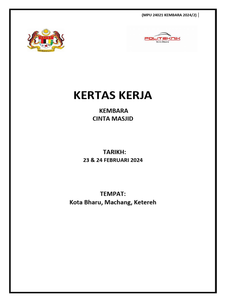 Contoh Kertas Kerja | PDF