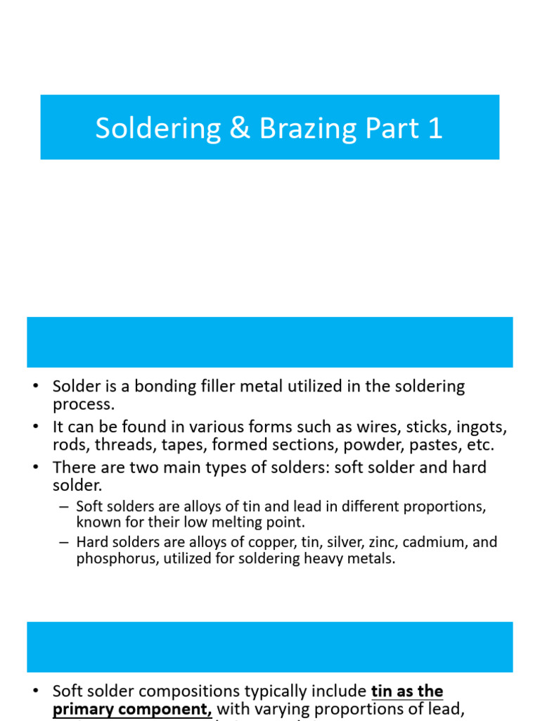 Soldering Basics: Types & Flux Explained | PDF | Solder | Soldering