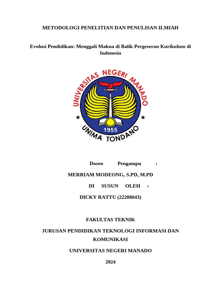 UAS METLIT - Dicky Rattu - 22208043 | PDF | Karier & Perkembangan