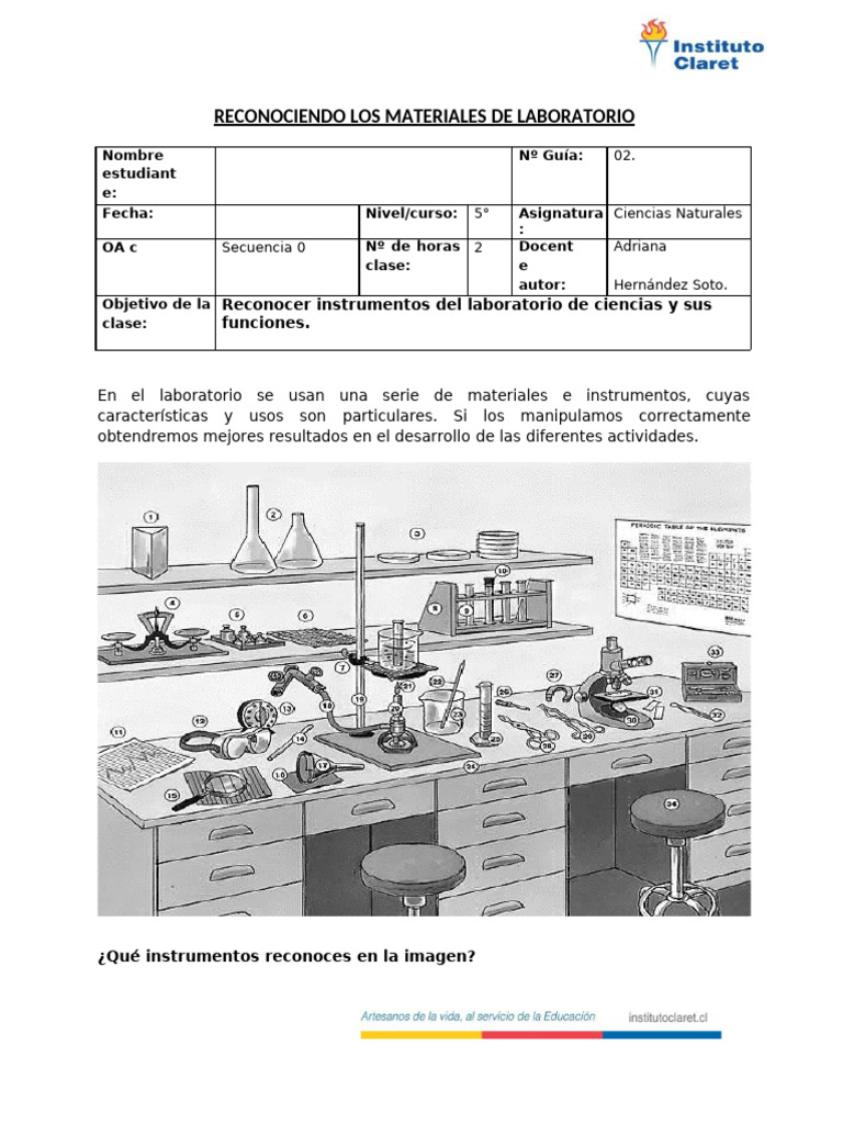Ficha 2 Instrumentos de Laboratorio 1 | PDF