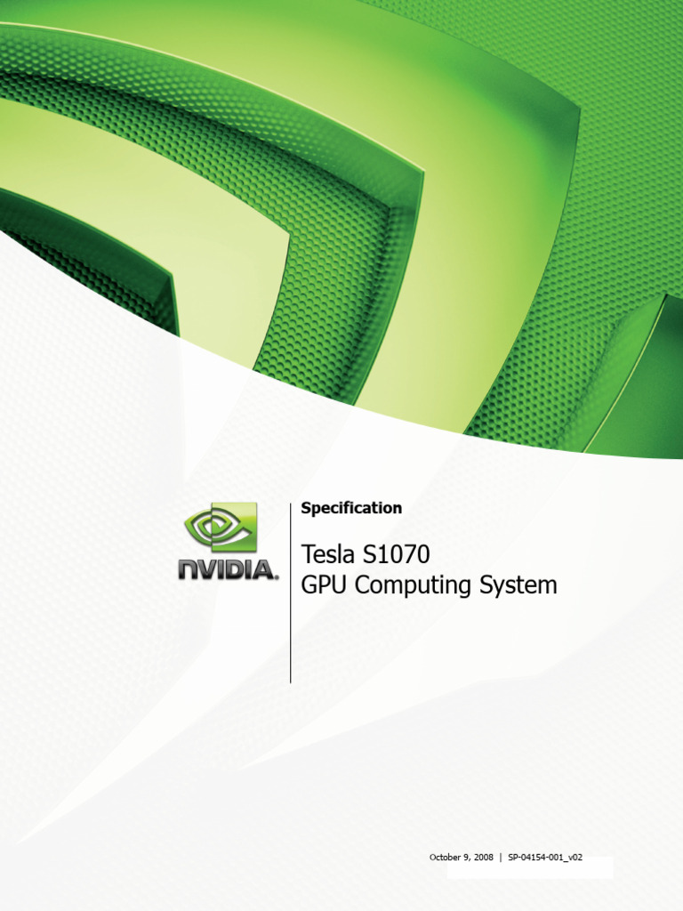 NVIDIA - Specification - Tesla S1070 GPU | PDF | Graphics Processing ...