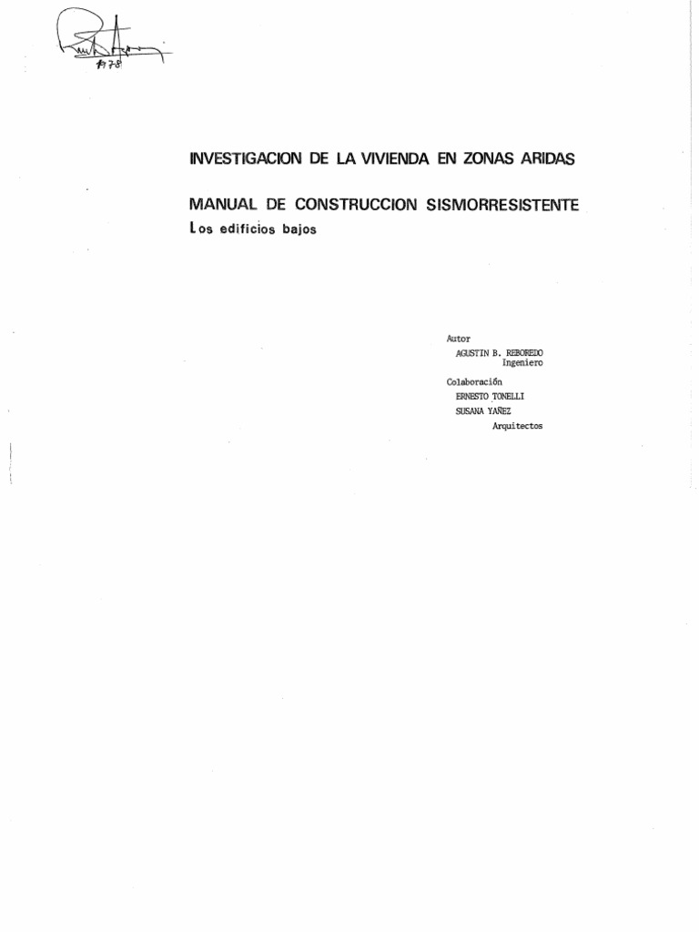 REBOREDO-Manual de Diseño Sismorresistente | PDF