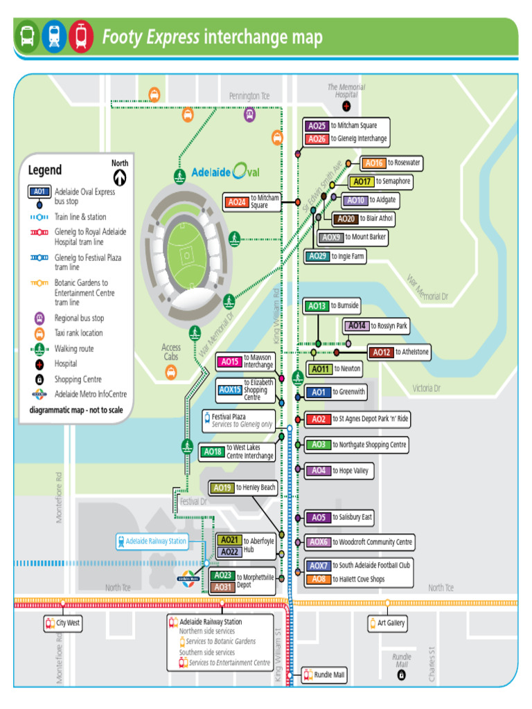 Footy+Express+2021+ +Interchange+Map | PDF | Adelaide | Passenger Rail ...