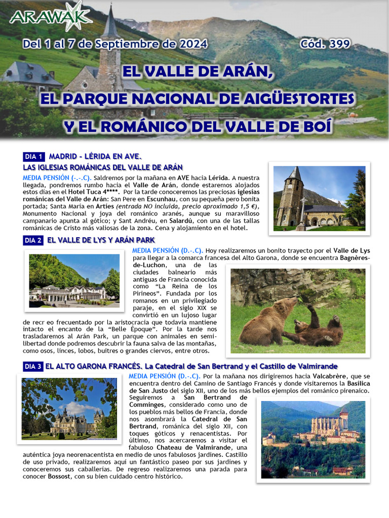 2024 399 Valle de Arán y el Románico de los Pirine_240814_001116 | PDF | Póliza de seguros ...