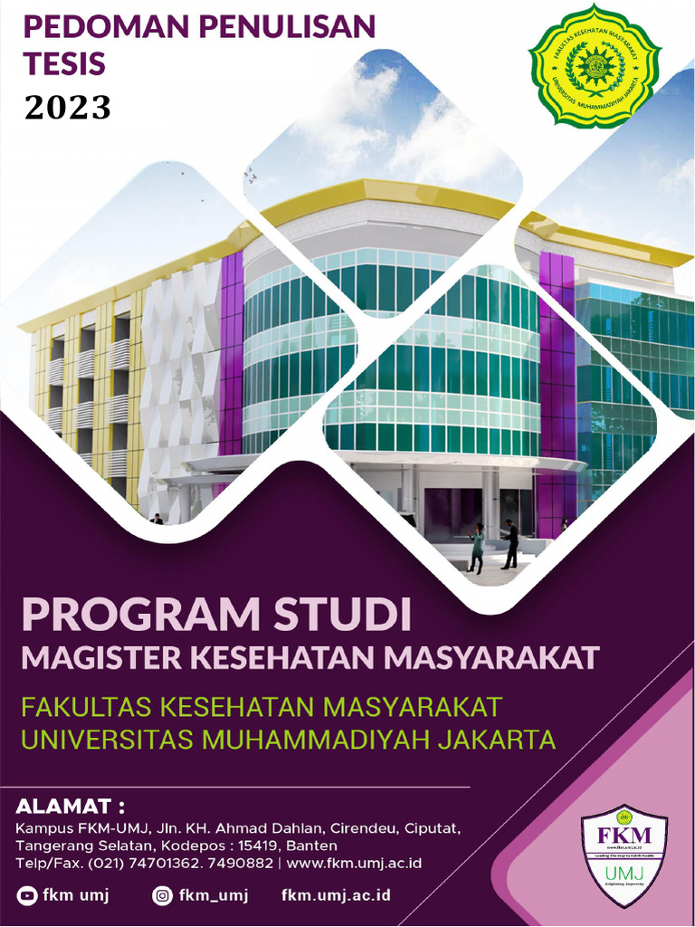 Pedoman Penulisan Tesis MKM FKM UMJ | PDF | Seni