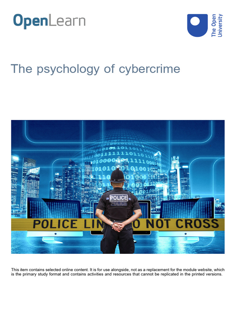 The Psychology of Cybercrime. The Open University. 2020. Printable ...