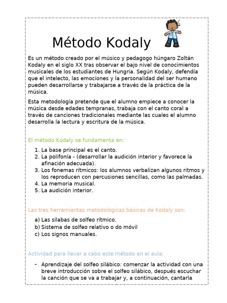 Método Kodaly | PDF | Estudios de idiomas extranjeros