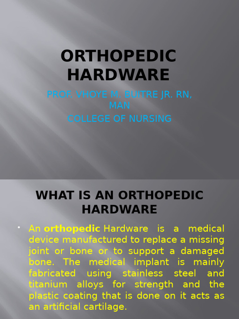 Orthopedic Hardware | PDF