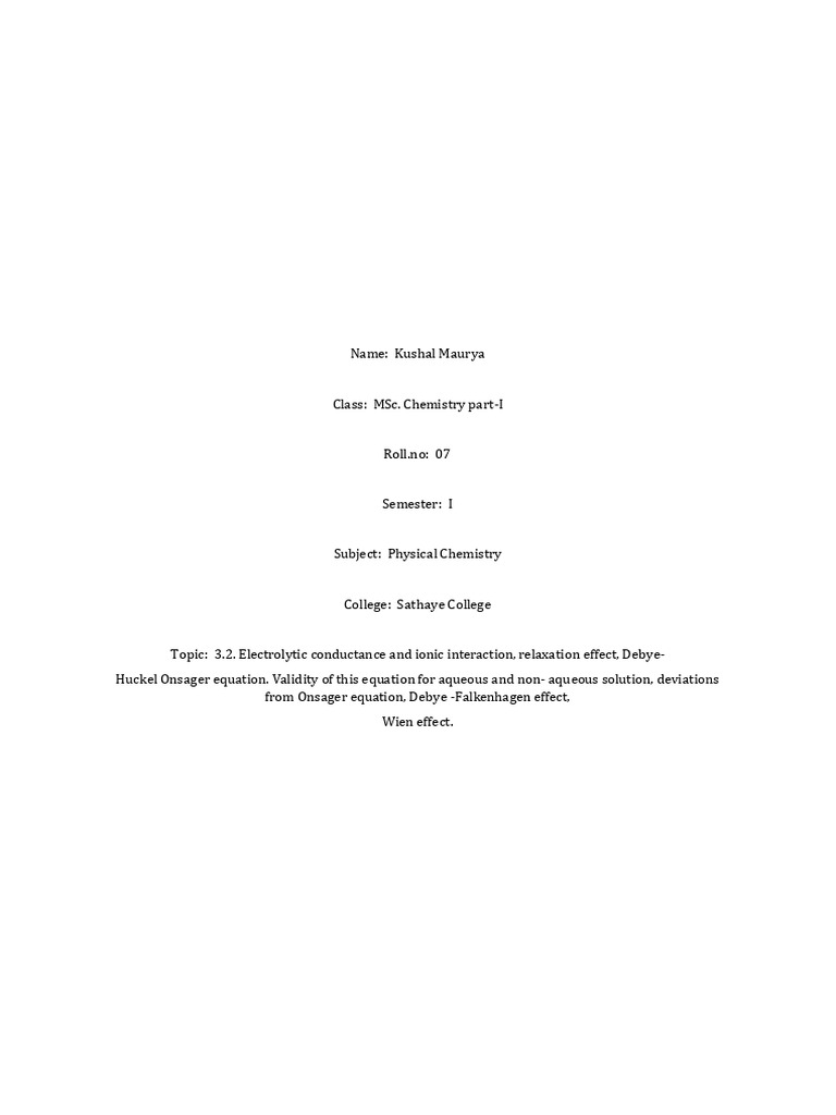 Physical Project Word | PDF | Electrolyte | Ion