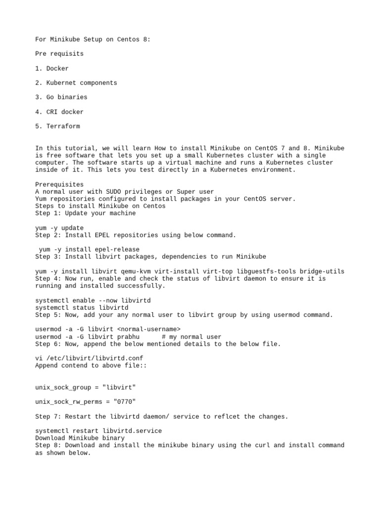 Minikube Setup On Centos 8 - Nginx - Setup | PDF | Software Repository ... Minikube Setup On Centos 8 - Nginx - Setup | PDF | Software Repository ...