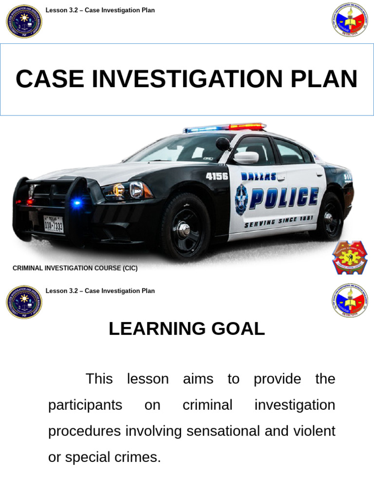 3.2. Case Investigation Plan 1 | PDF | Crimes | Crime & Violence