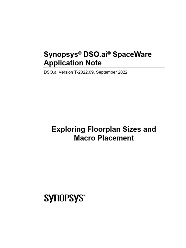 Floorplan And Macro Exploration Spaceware App Note 090622 Pdf