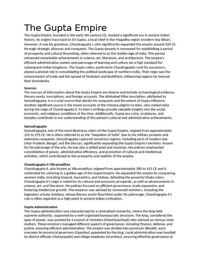 The Gupta Empire | PDF