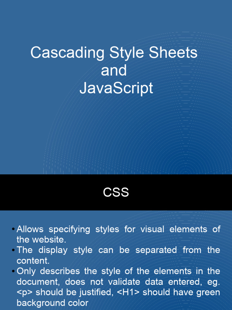 ch 2 CSS-JavaScript | PDF | World Wide Web | Internet & Web