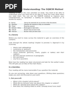 SQ3R Is A Reading Strategy Formed From Its Letters | PDF | Attention ...
