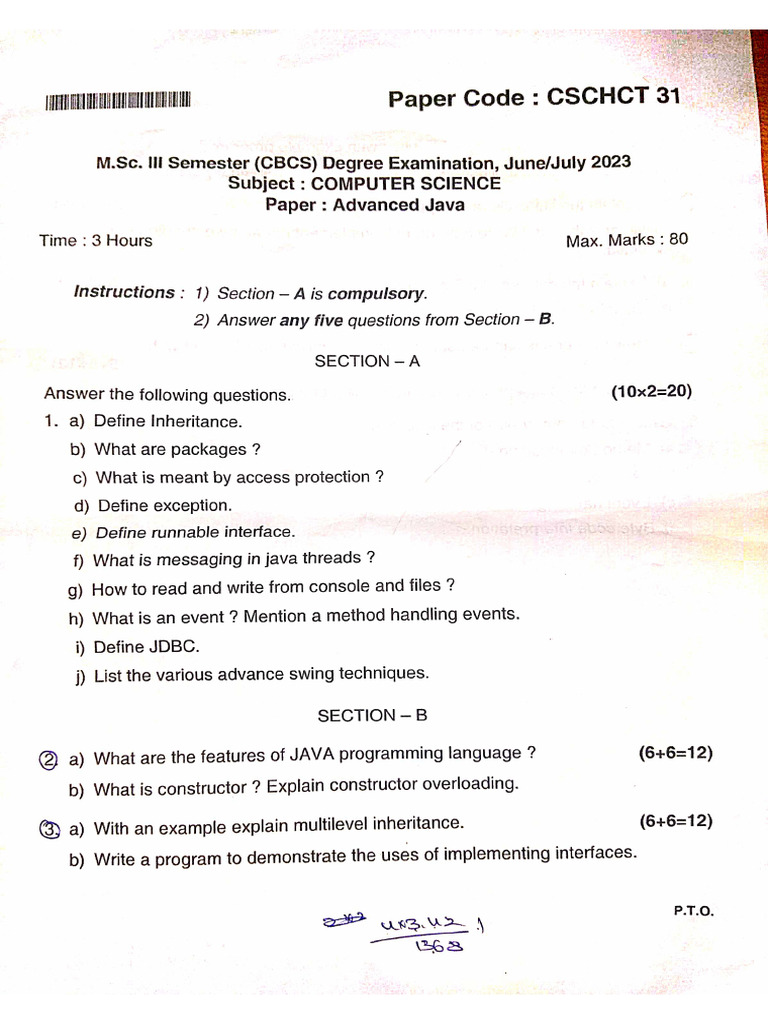 2022 CS IIIrd Sem QP | PDF