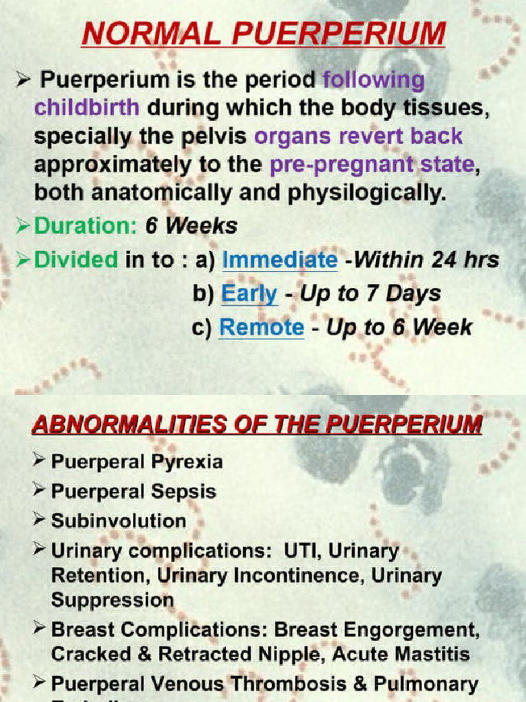 Abnormalities of Puerperium | PDF